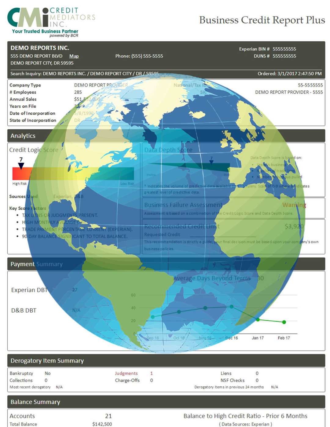 Order an International Credit Report - Credit Mediators Inc.
